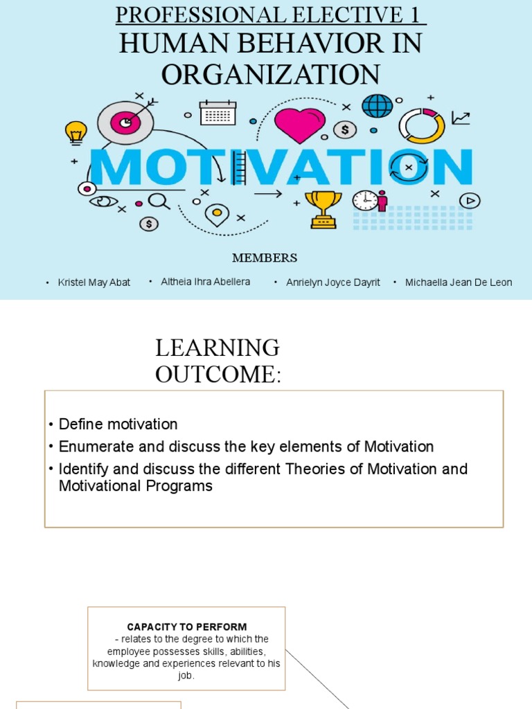 Understanding Professional Electives in Motivation | PDF | Motivational | Motivation