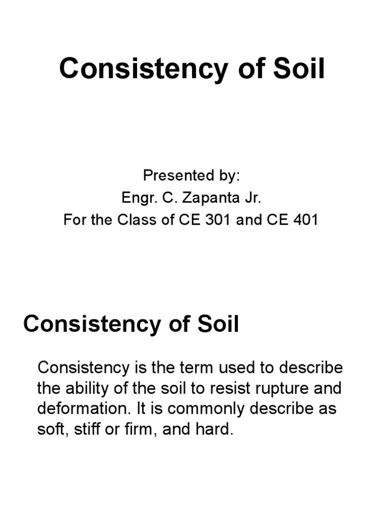 Consistency of Soil | PDF | Density | Chemical Engineering