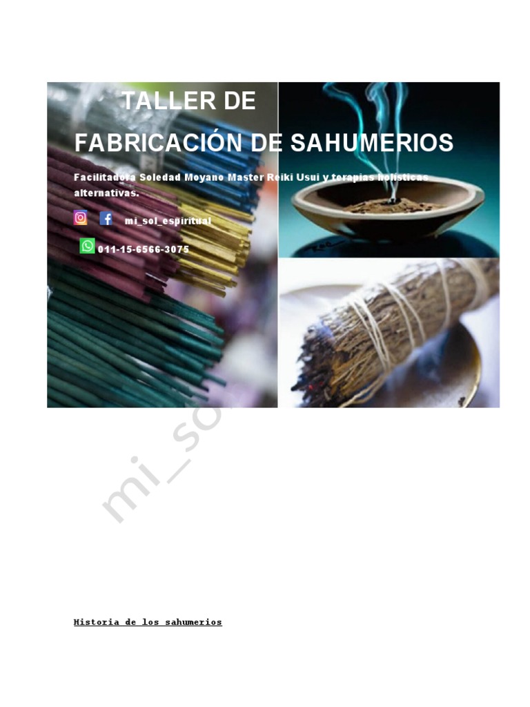 Nombres y significados de sahumerios | PDF | Incienso | Perfume