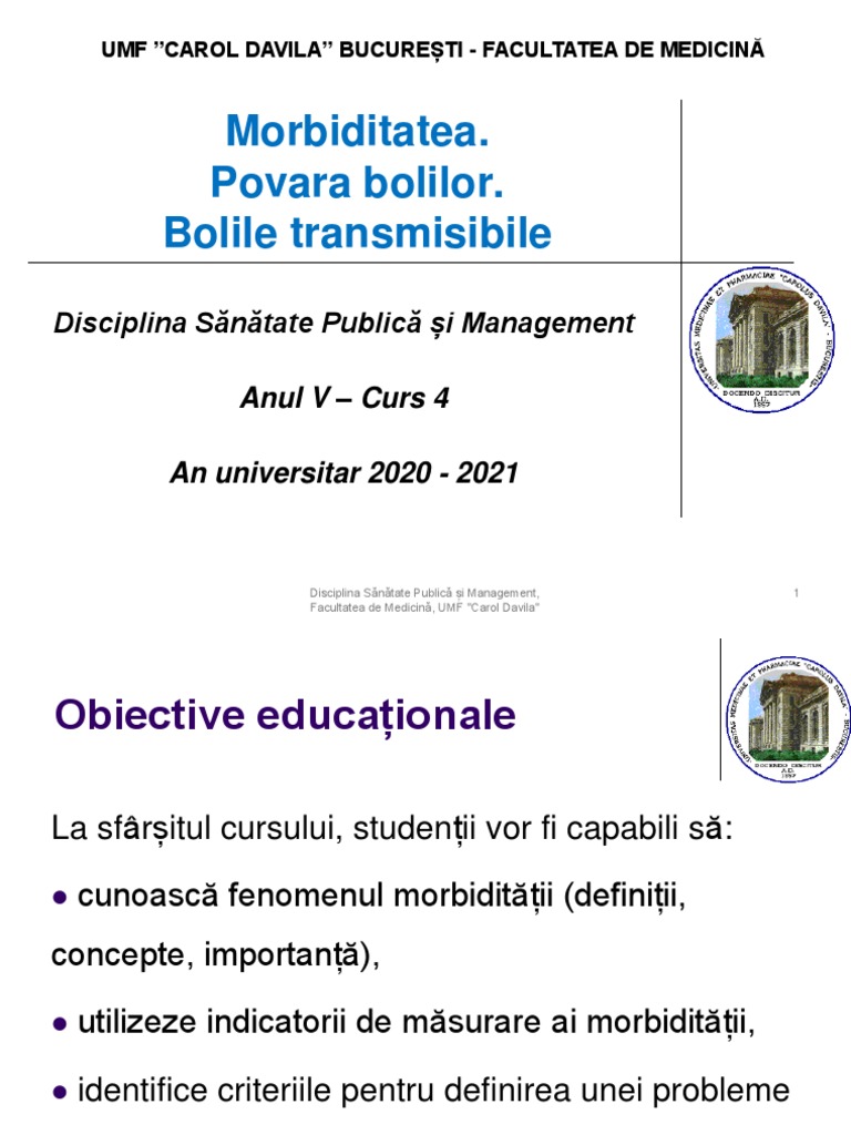 C 4 - Morbiditate. Povara Bolilor. BT | PDF