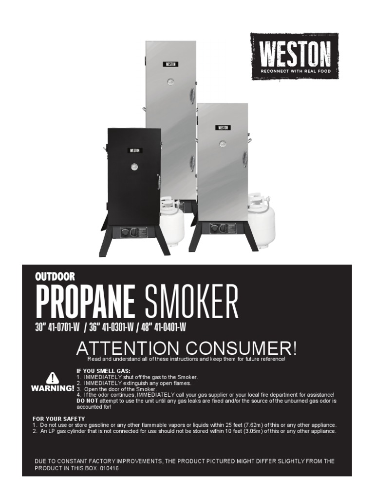 Propane Smoker: Attention Consumer! | PDF | Nut (Hardware) | Smoking ...