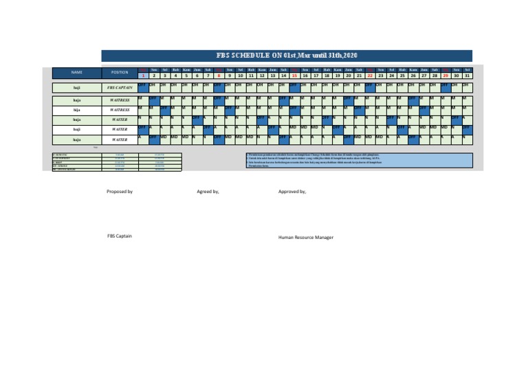 FBS NEW SCHEDULE For March | PDF