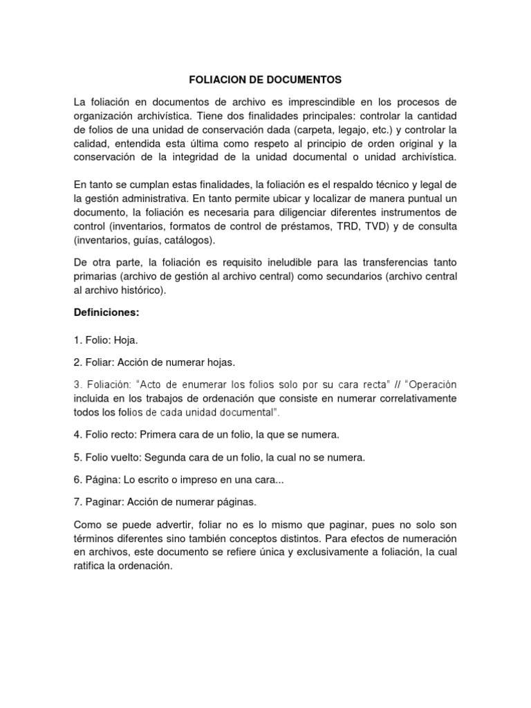 FOLIACION DE DOCUMENTOS | Science | Ciencia y Tecnología