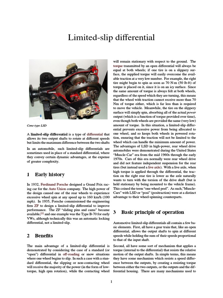 Understanding Limited-Slip Differentials | PDF | Motor Vehicle ...