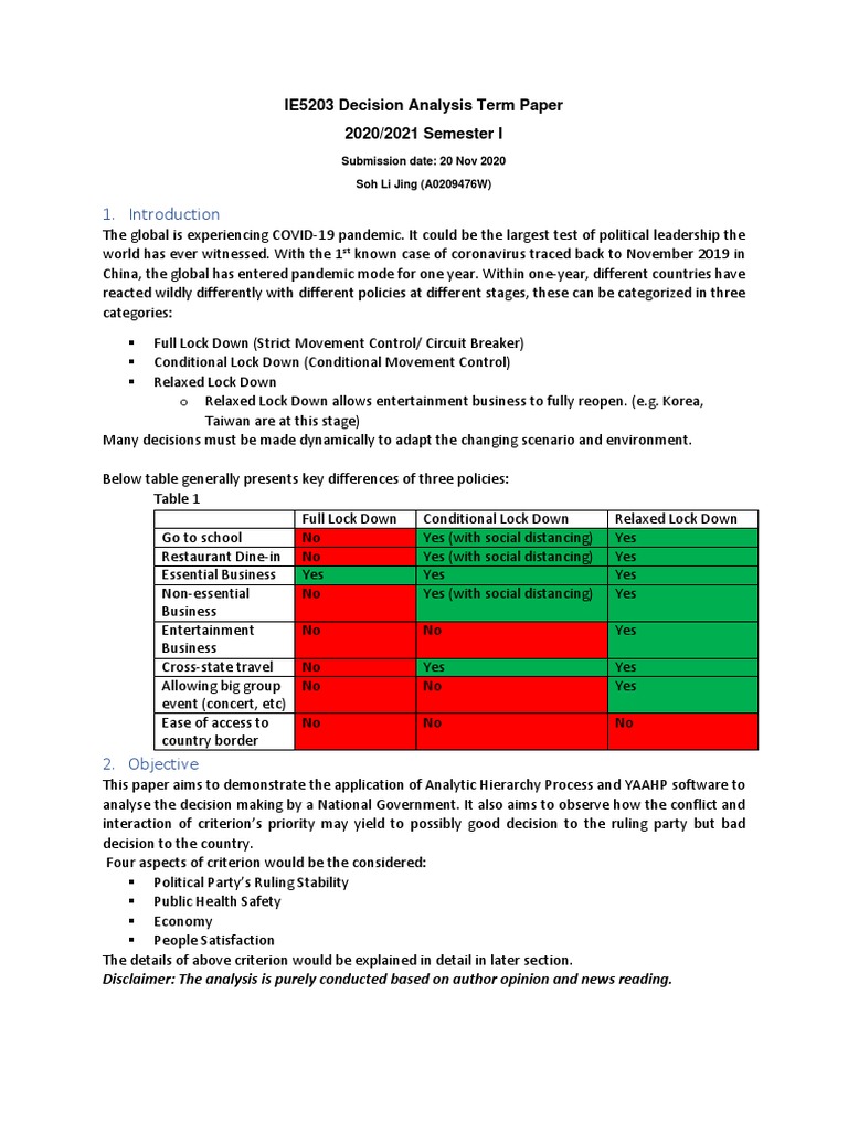 Term Paper Example | PDF | Public Health | Malaysia