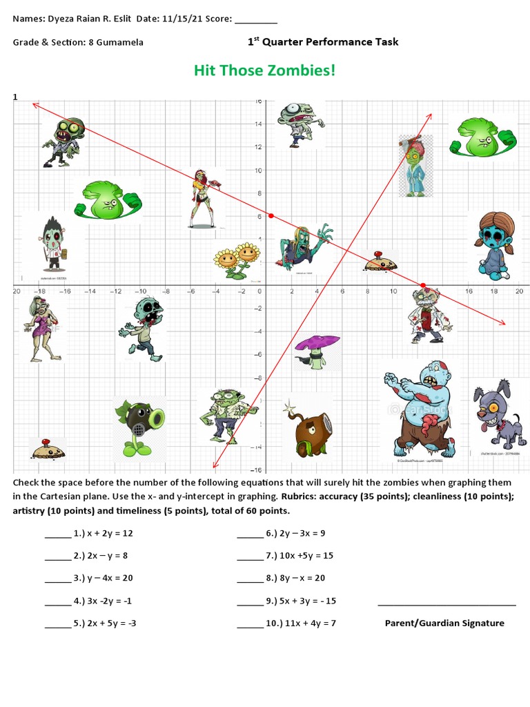 Hit Those Zombies!: 1 Quarter Performance Task | PDF | Teaching Methods ...