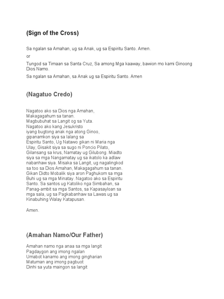 Holy Rosary BISAYA | PDF