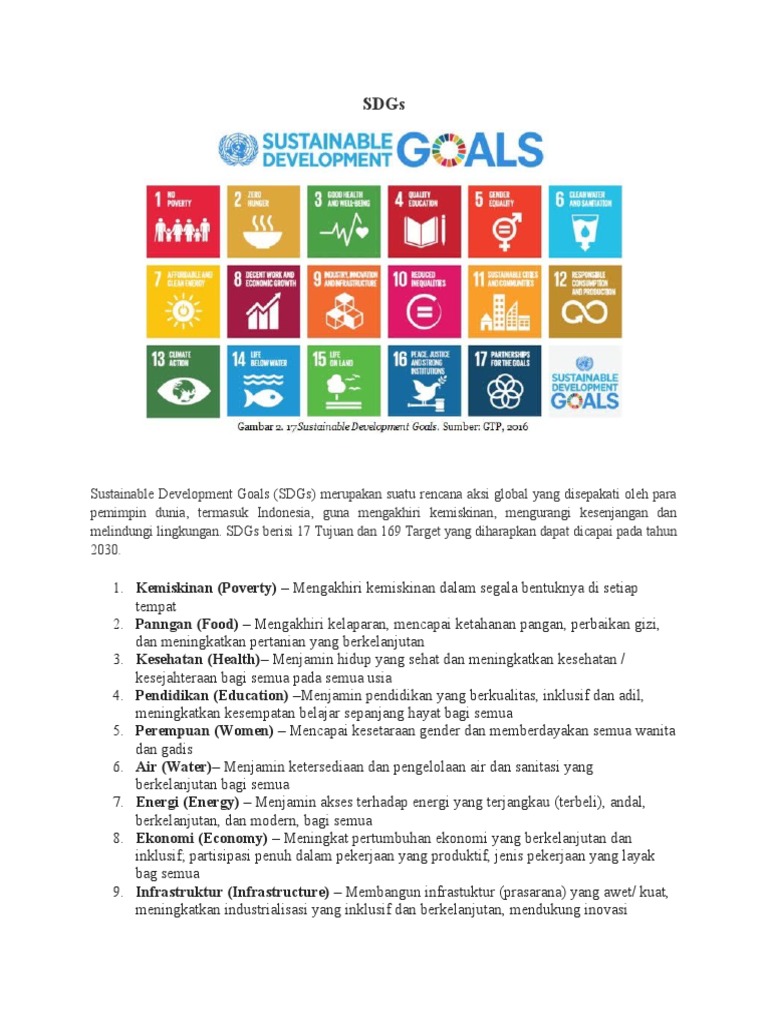 SDGs: 17 Tujuan Pembangunan Berkelanjutan | PDF | Teknologi & Rekayasa