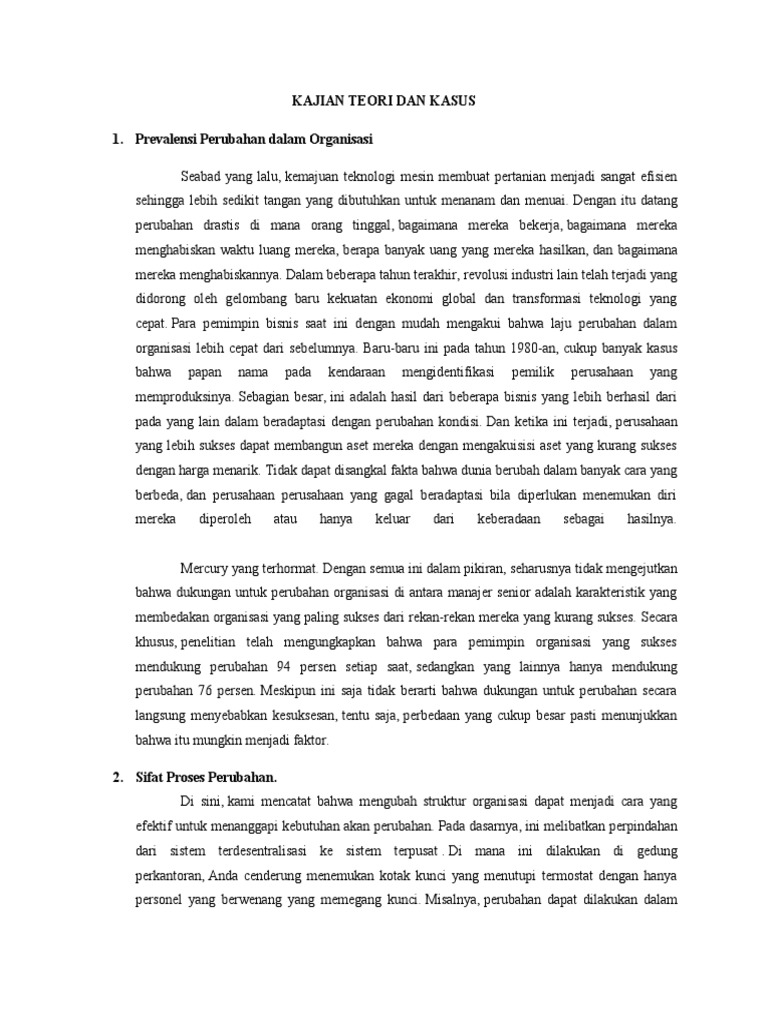 Kajian Teori Dan Kasus | PDF