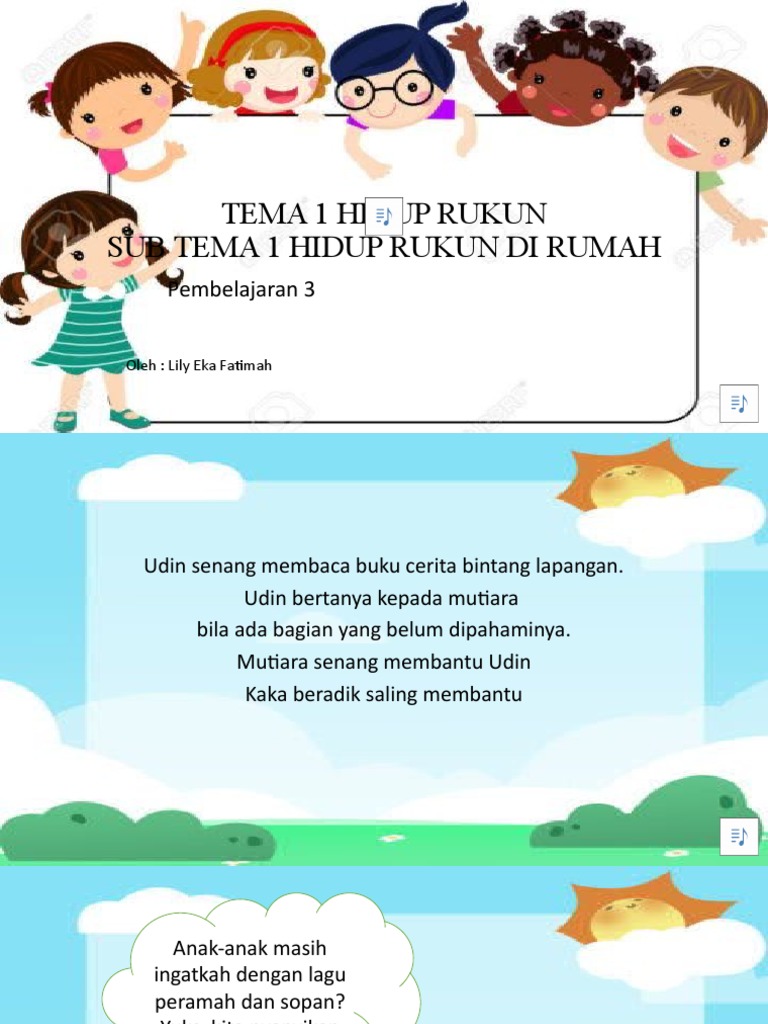 Tema 1 Hidup Rukun Sub Tema 1 Pembelajaran 3 | PDF