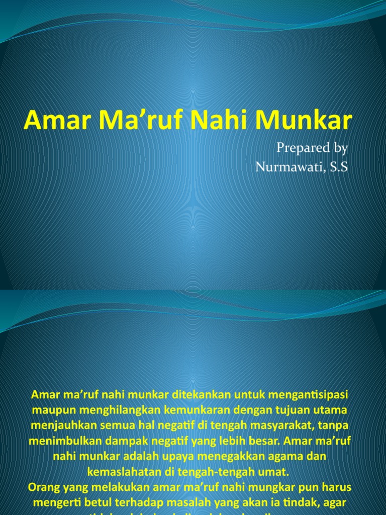 Amar Ma'ruf Nahi Munkar | PDF