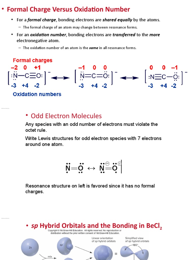Formal Charge Versus Oxidation Number | PDF