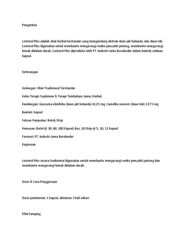 Lesterol Plus | PDF | Kesehatan Holistik | Sains & Matematika