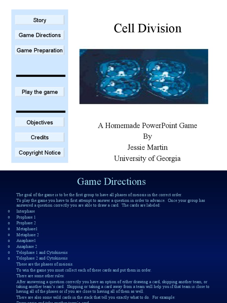 Cell Division Review Game | PDF | Meiosis | Mitosis