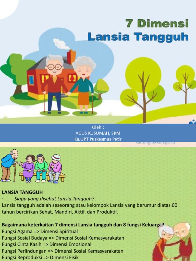 Materi Lansia Tangguh | PDF | Pengembangan Diri