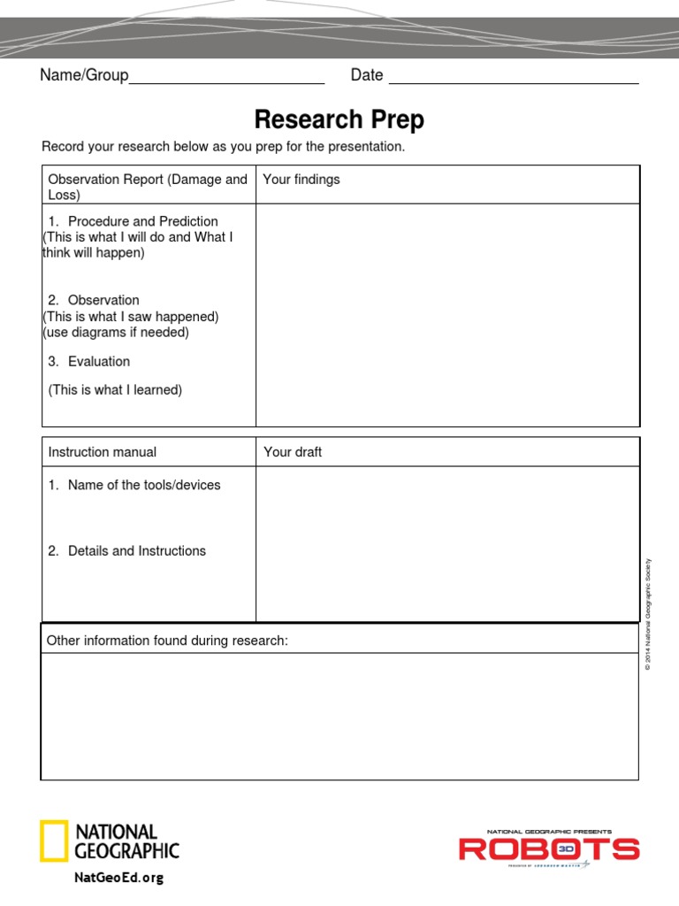 Research Prep and Observation Report | PDF