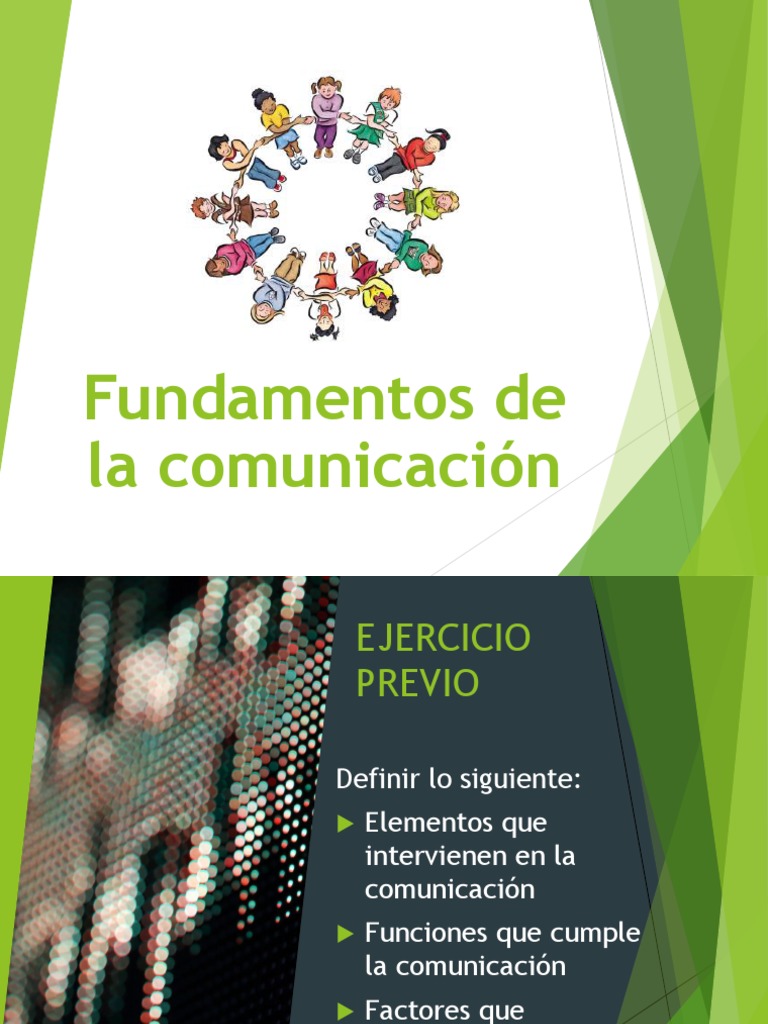 Presentación - Fundamentos de La Comunicación | PDF | Comunicación | La ...