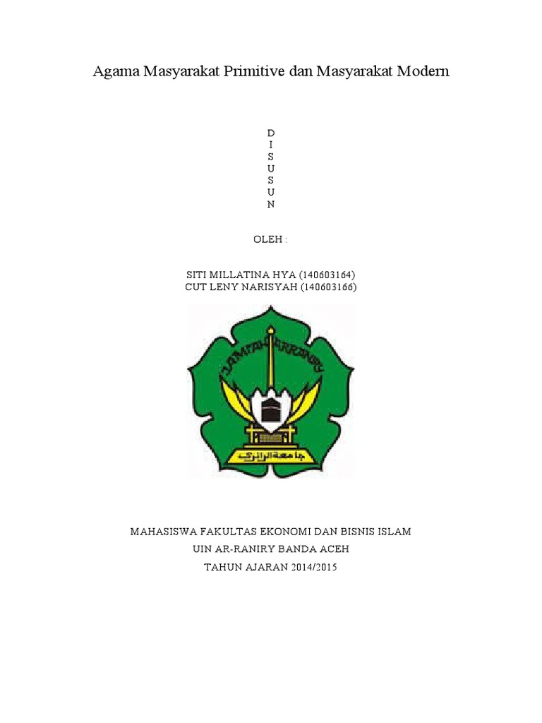 Makalah Agama Primitif Dan Agama Modern | PDF