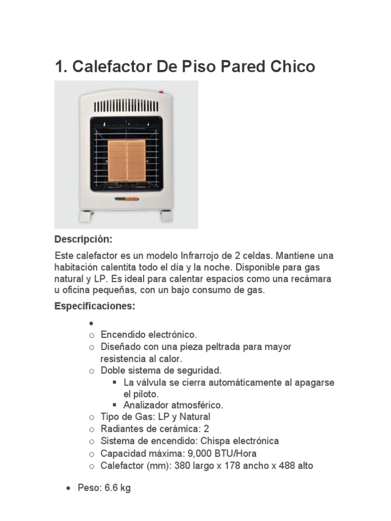 Calefactores Varios | PDF | Tanques | Turbocompresor