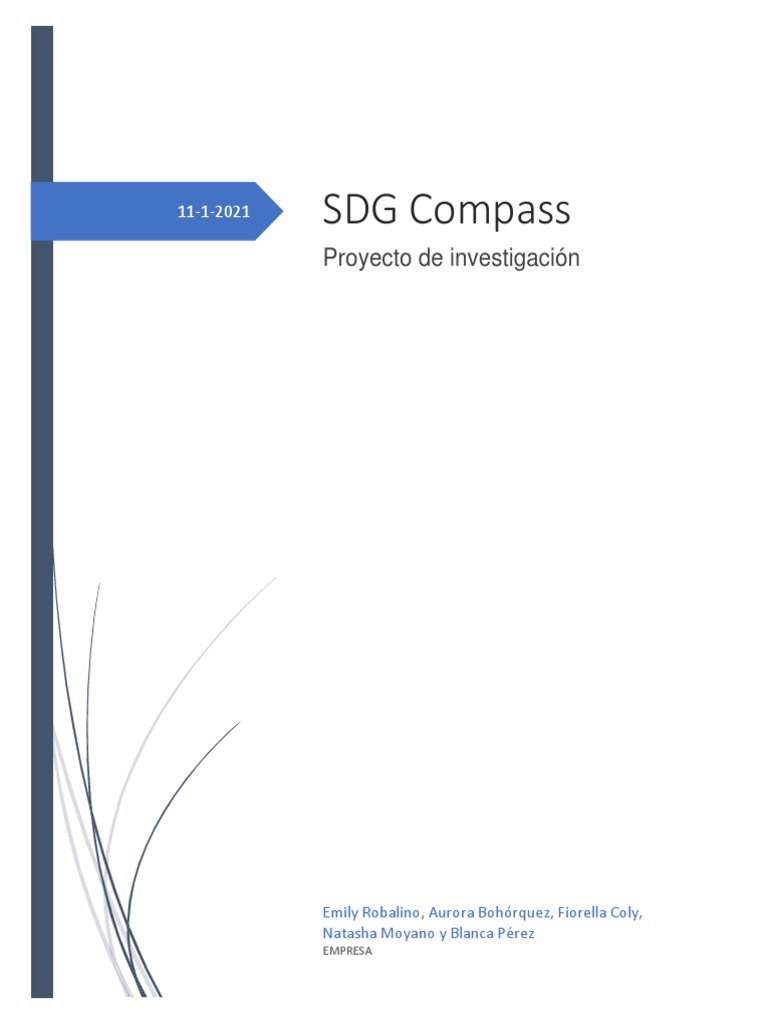 SDG Compass | PDF | Sustentabilidad | Desarrollo sostenible
