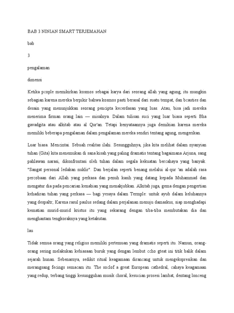 Bab 3 Ninian Smart Terjemahan | PDF | Filsafat