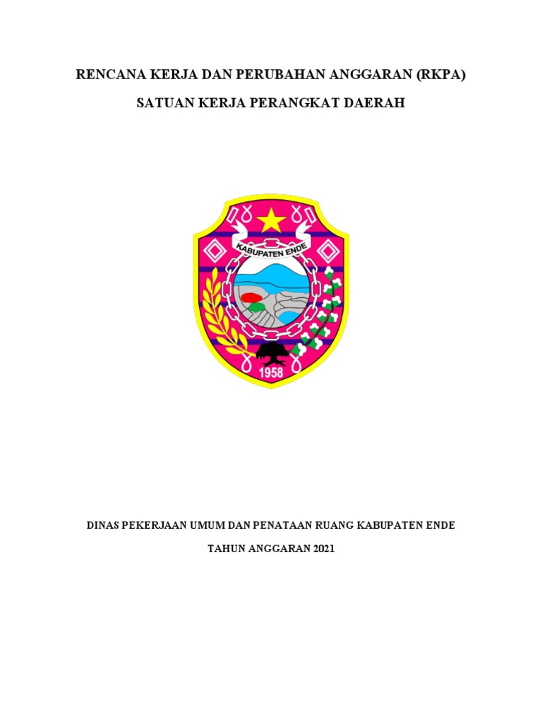 RKPA Dinas PUPR Kabupaten Ende 2021 | PDF