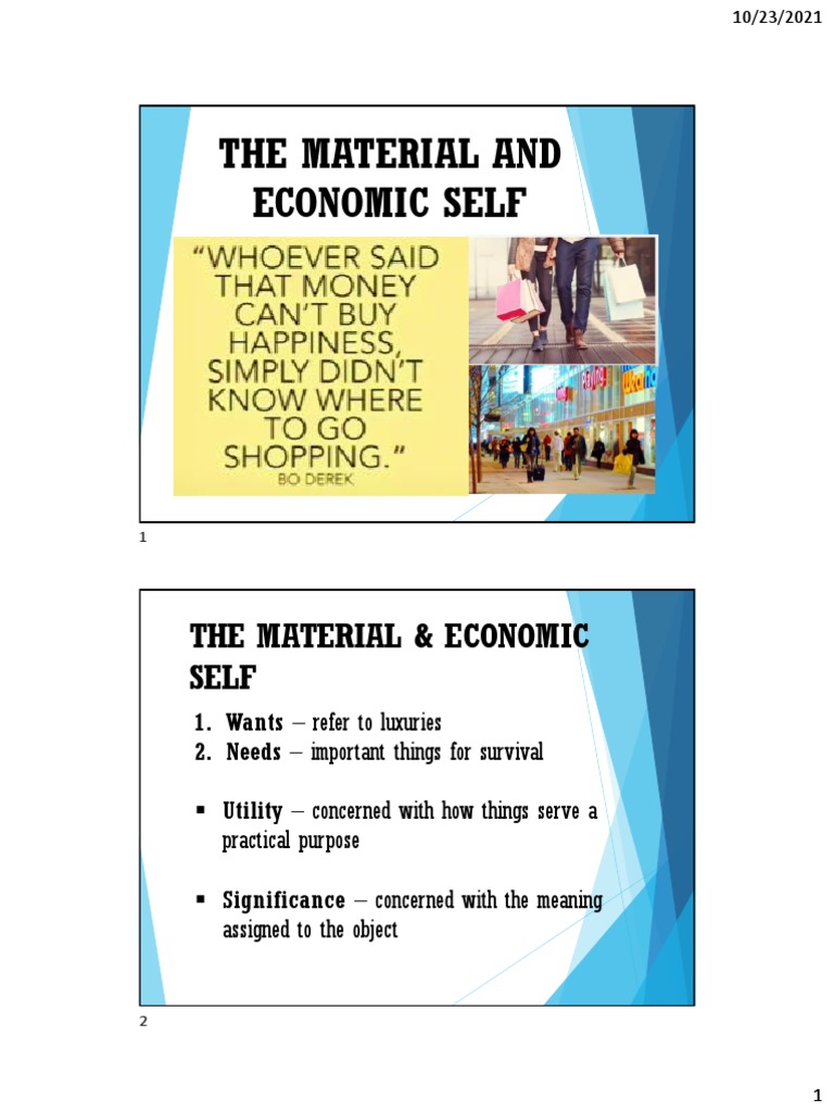 The Material and Economic Self | PDF | Consumerism | Identity (Social Science)