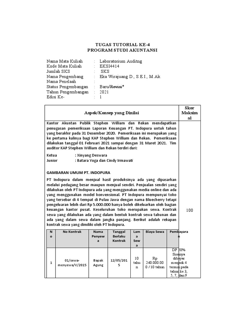 Tugas 4 Lab Auditing | PDF