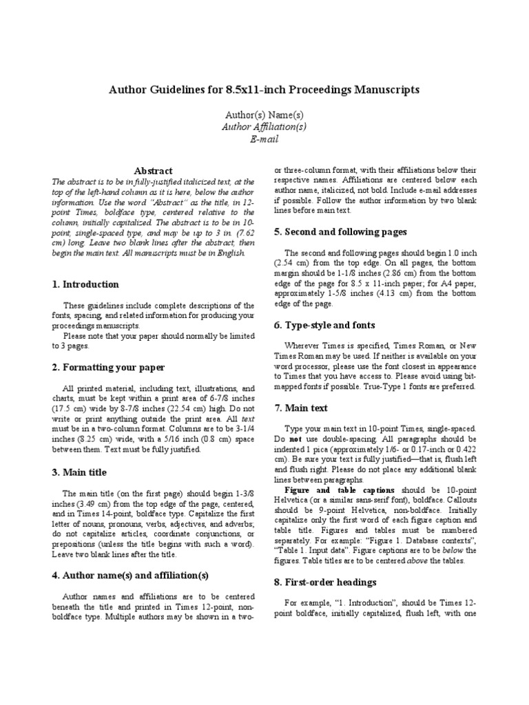 A Sample IEEE Format Paper | PDF | Times New Roman | Typefaces