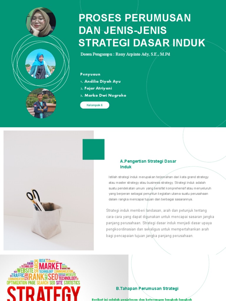 Proses Perumusan Dan Jenis-Jenis Strategi Dasar Induk | PDF