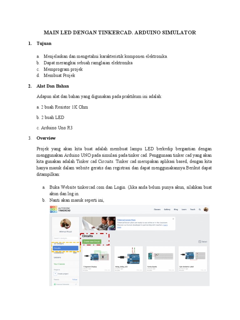 21main Led Dengan Tinkercad Pdf Komputer Teknologi And Rekayasa 1990