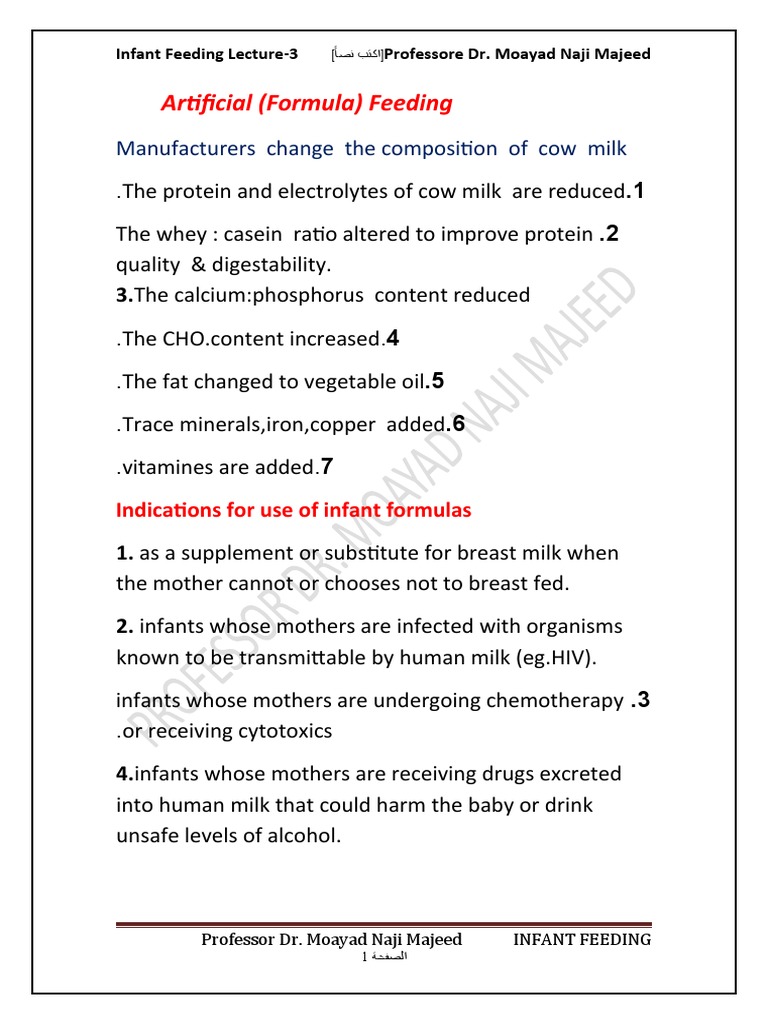 Infant Formula Types and Composition | PDF | Milk | Breast Milk