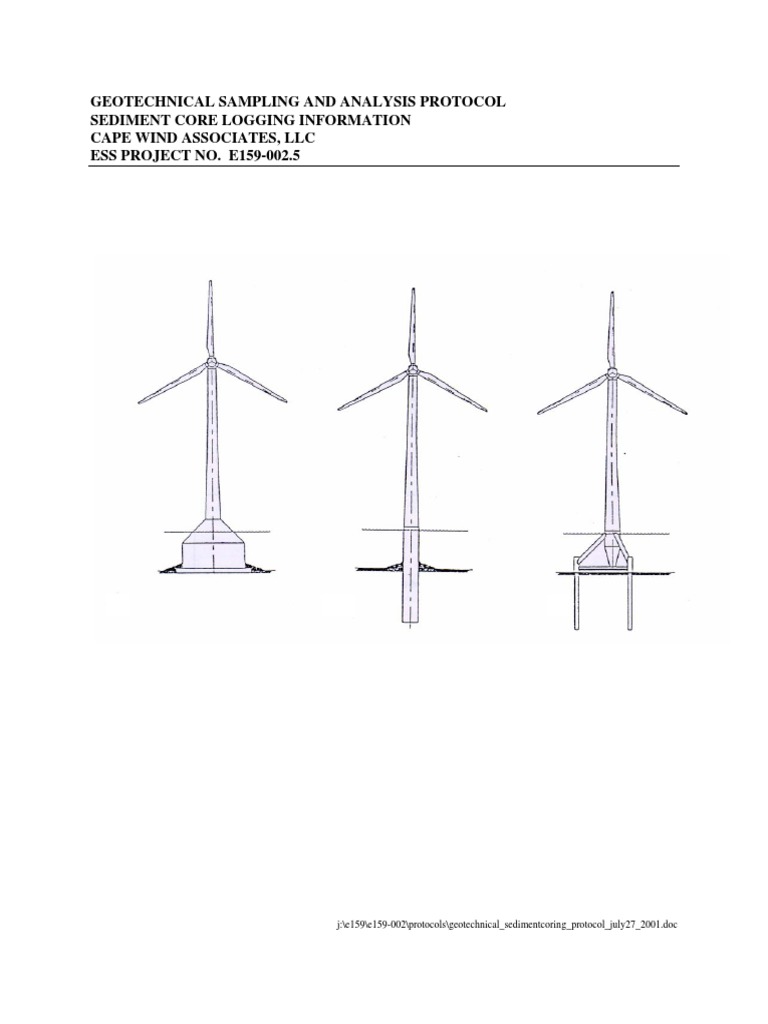 0 0 2001 Geotechnical Sampling And Analysis Protocol Sediment Core Logging Pdf Normas Pdf 