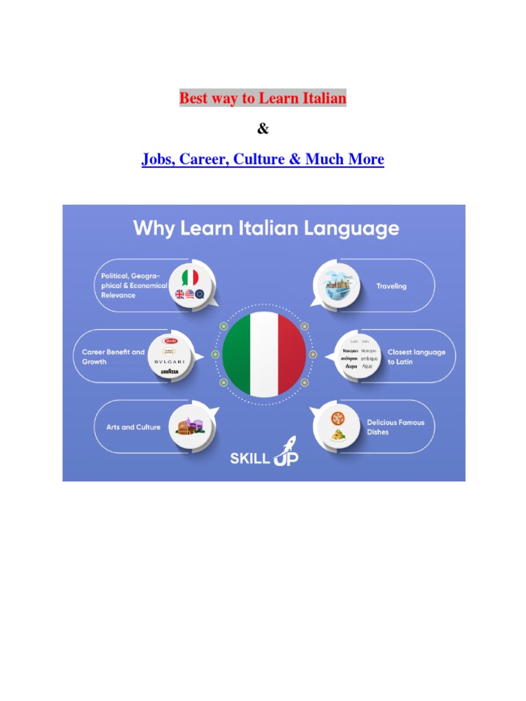 Learn Italian - Jobs, New Career, Options, & Much More | PDF ...