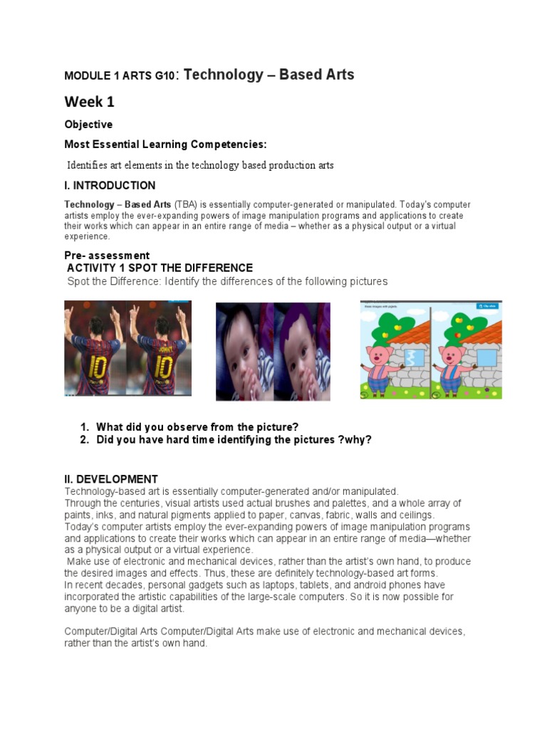 Module Week 1 Grade 10 Q2 | Download Free PDF | Camera | Computer ...