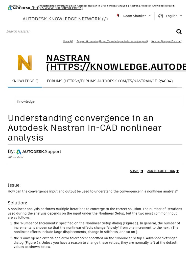 001 - Understanding Convergence in An Autodesk Nastran In-CAD Nonlinear Analysis - Nastran ...