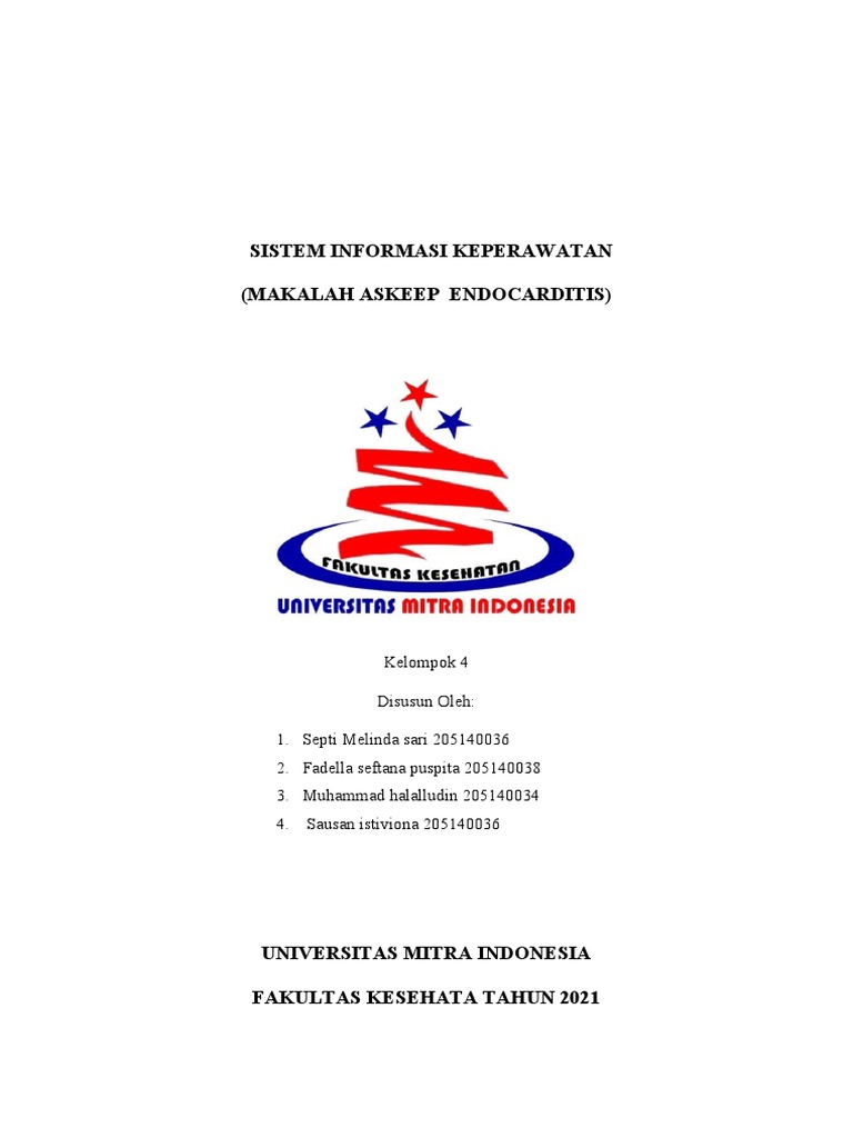 Kelompok 4 - MAKALAH ASKEP - ENDOKARDITIS (PAK ERWIN) | PDF | Sains & Matematika