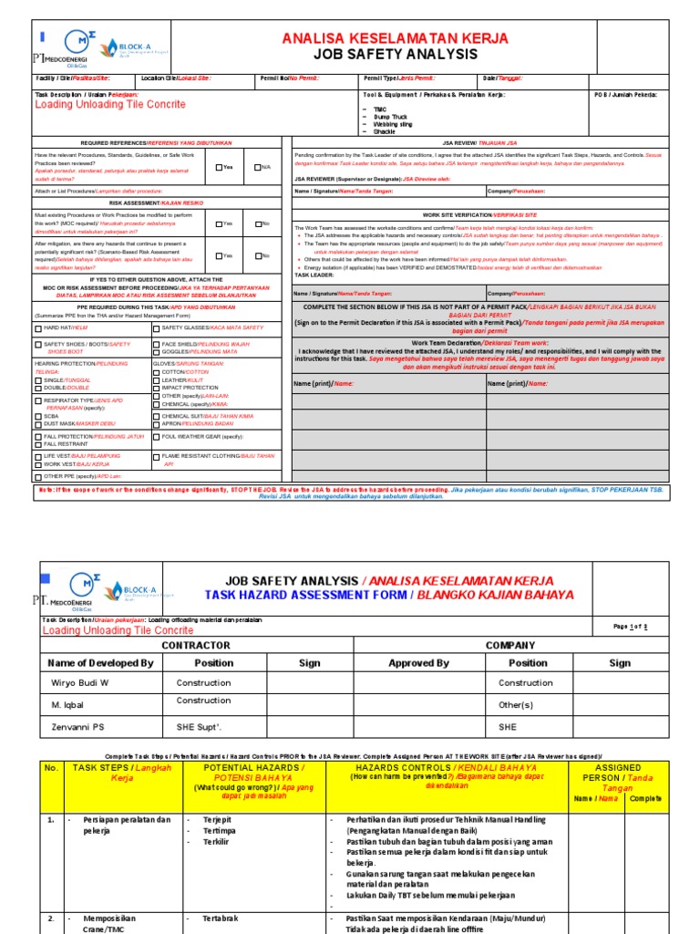 Loading Offloading Tile Concrite | PDF | Personal Protective Equipment ...