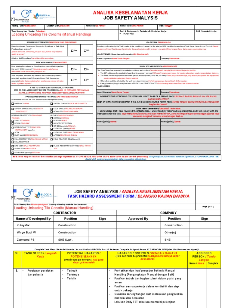 Loading Offloading Tile Concrite Manual Handling | PDF | Personal ...