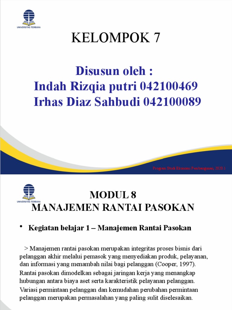 MODUL8_MANAJEMENRANTAIPASOKAN | PDF