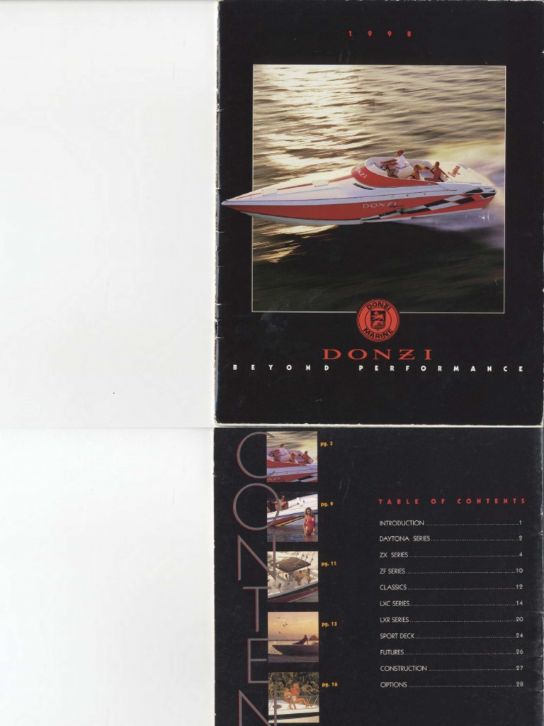 Donzi Boats 1998 Brochure | PDF