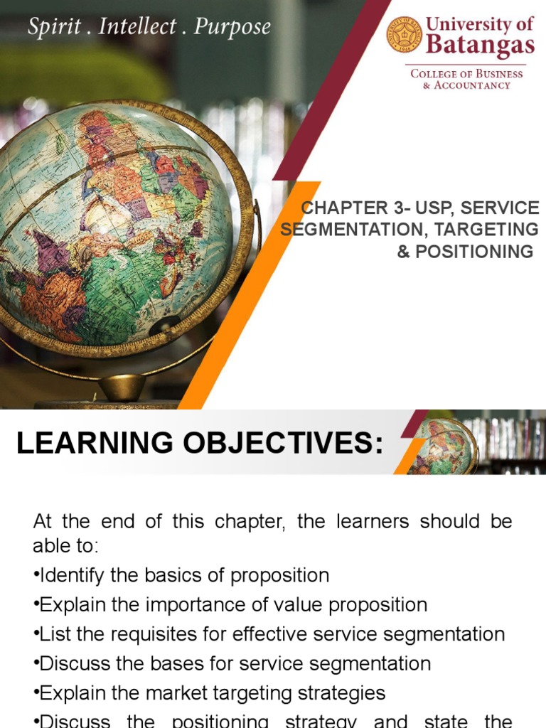 Chapter 3-Usp, Service Segmentation, Targeting & Positioning | PDF ...