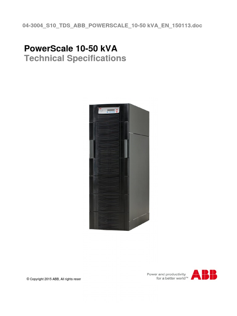 Tds Abb Powerscale 10-50 Kva en 150113 | PDF | Mains Electricity ...