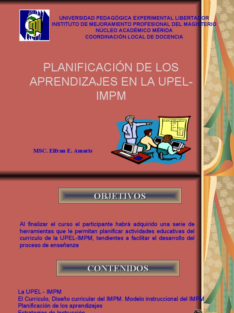 Curso de Planificacion de Los Aprendizajes UPEL-IMPM | PDF