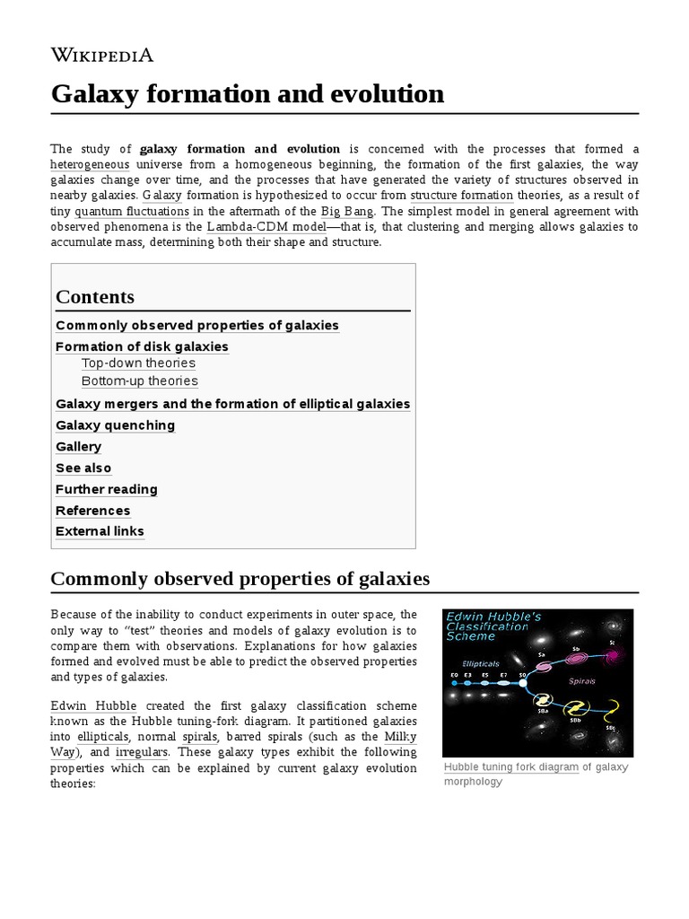 Galaxy Formation and Evolution | PDF | Galaxy | Milky Way