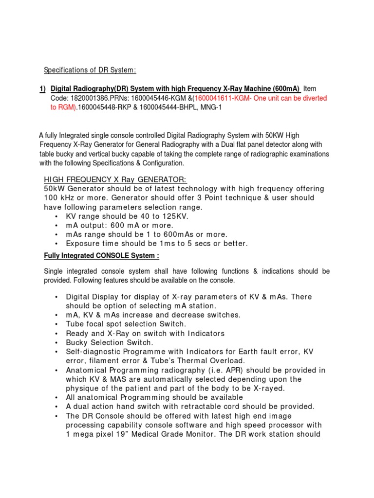 1600041611-KGM-One Unit Can Be Diverted To RGM) | PDF | Radiography ...