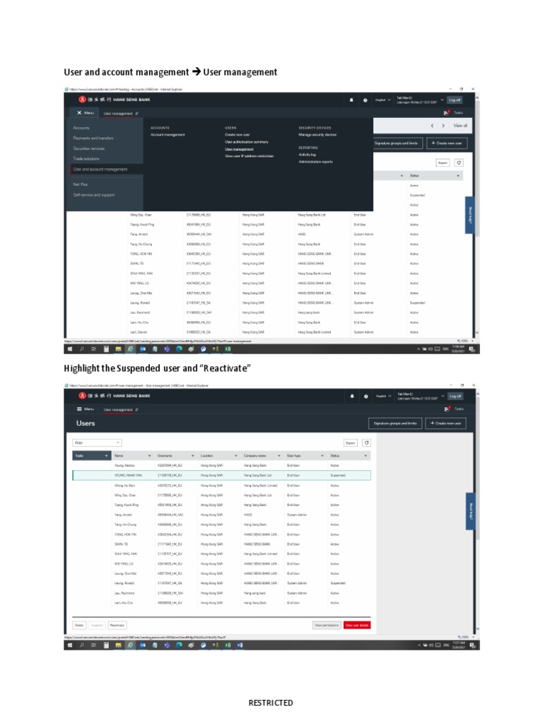 Activate HSBCnet User Guide | PDF
