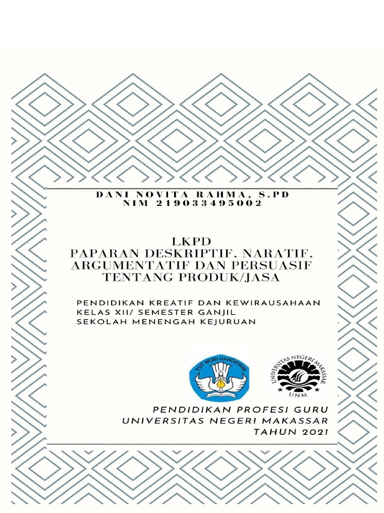 Dokumen Rancangan Pembelajaran LKPD Siklus 1 Daring Dani Novita Rahma ...