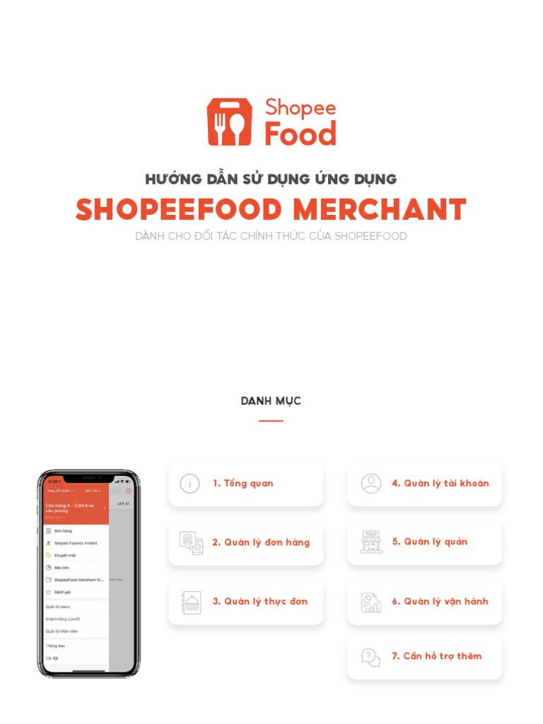 ShopeeFood Merchant App Manual | PDF