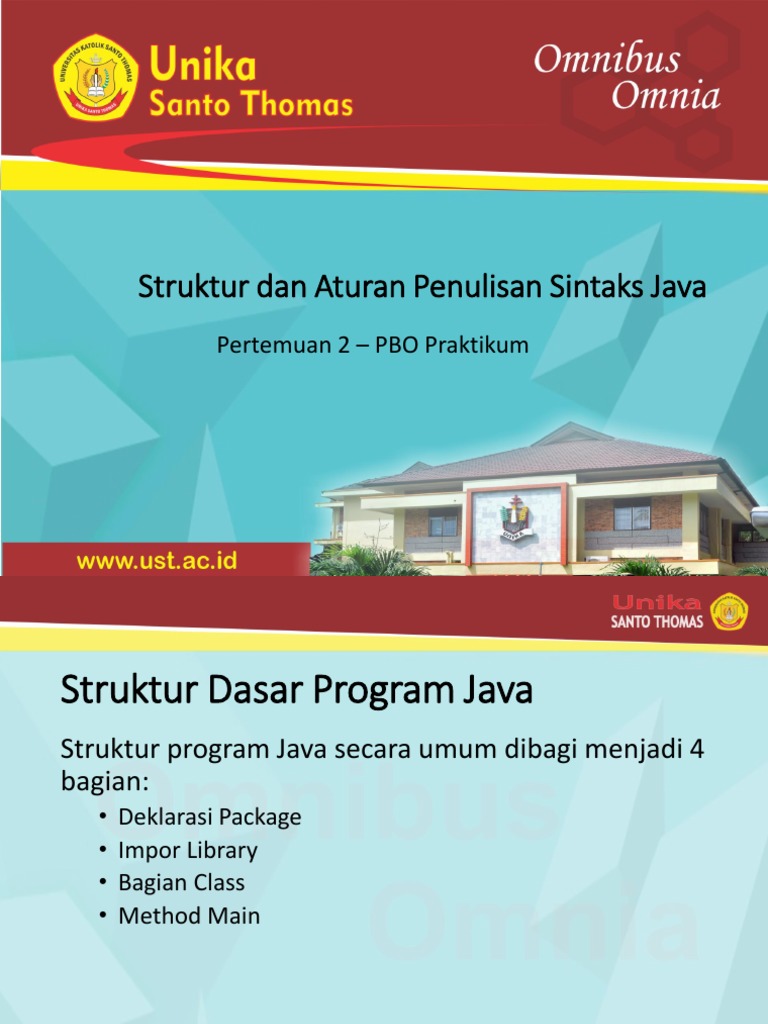Pertemuan 2 - Raktikum Struktur Dan Aturan Penulisan Sintaks Java | PDF